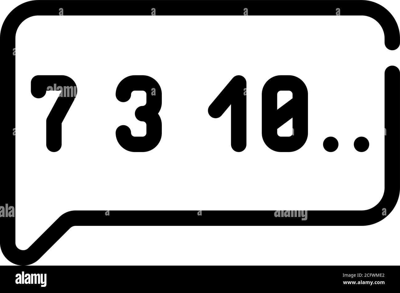 Talking numbers line icon hi-res stock photography and images - Alamy