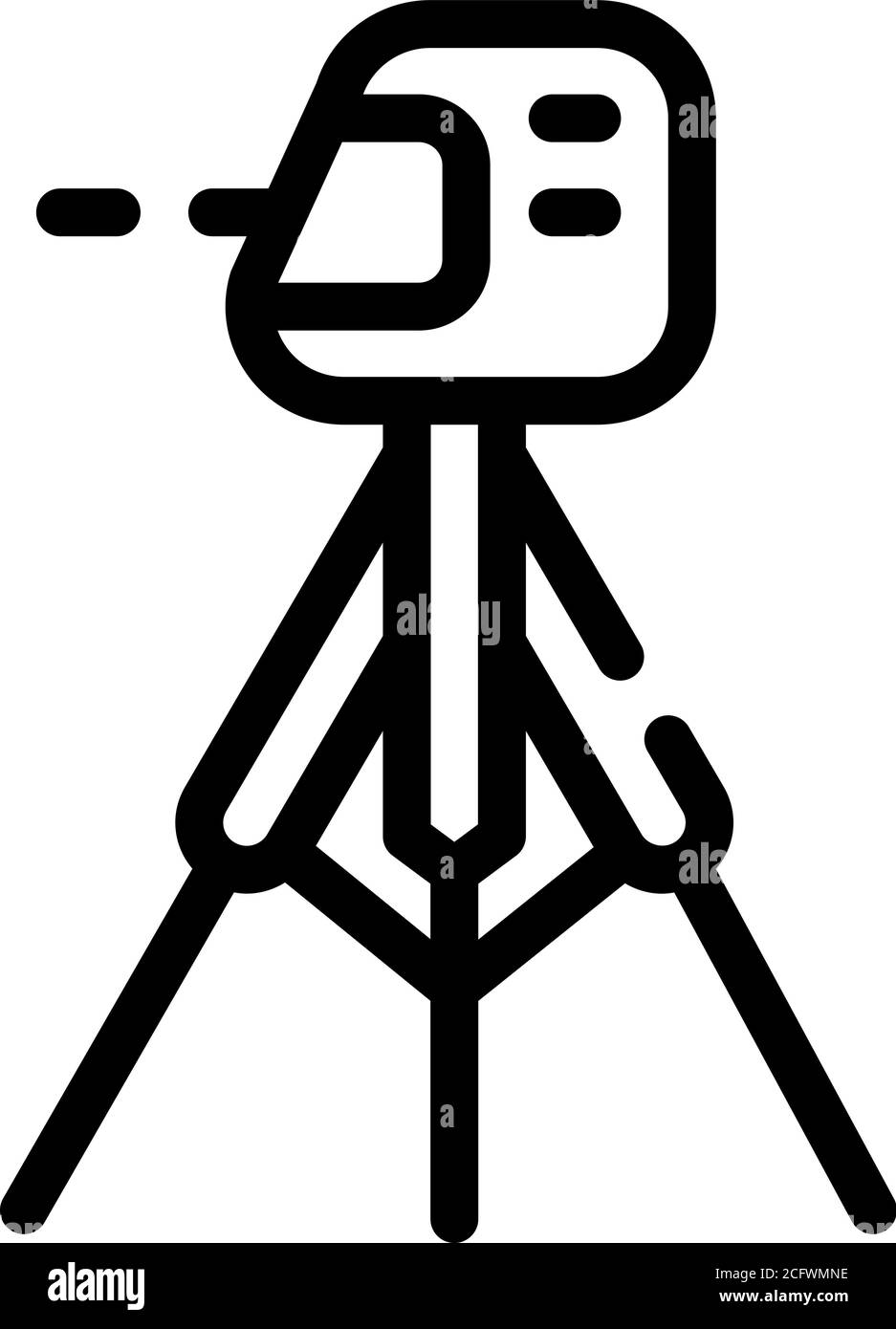 laser level measuring equipment line icon vector illustration Stock ...