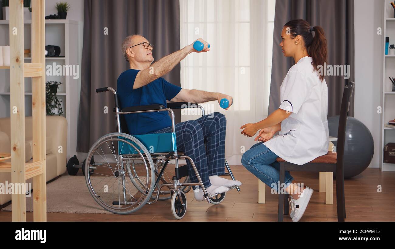 Disabled Person Exercising