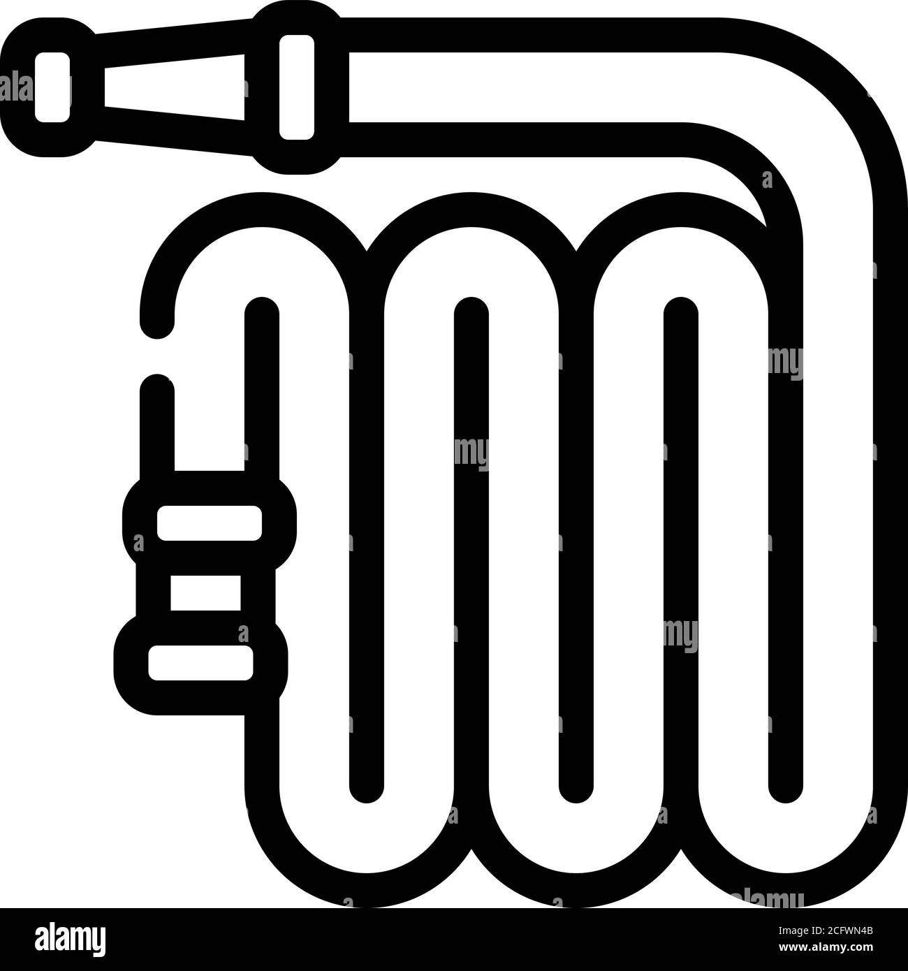 watering hose line icon vector isolated illustration Stock Vector Image ...