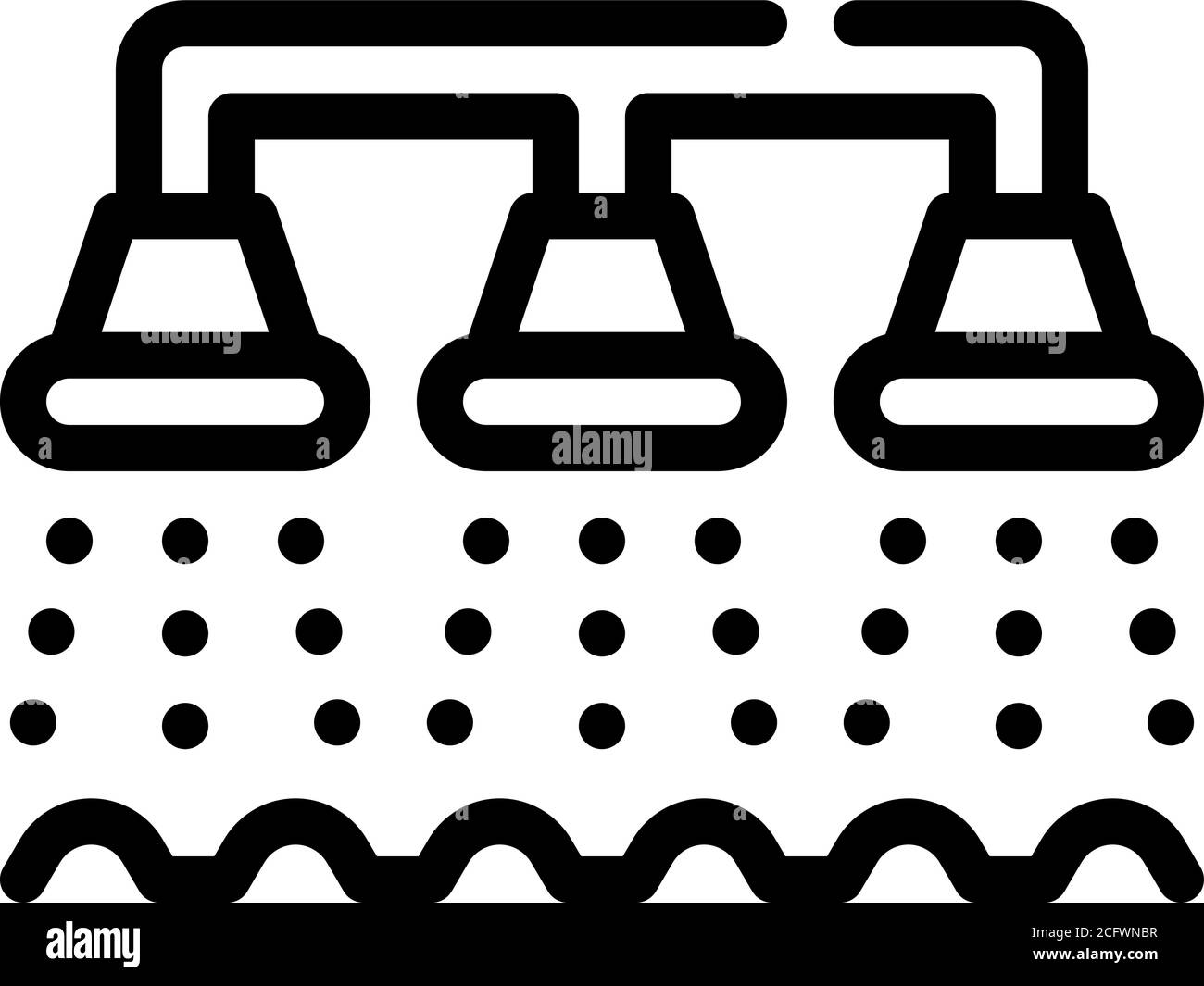 watering irrigation system line icon vector illustration Stock Vector ...