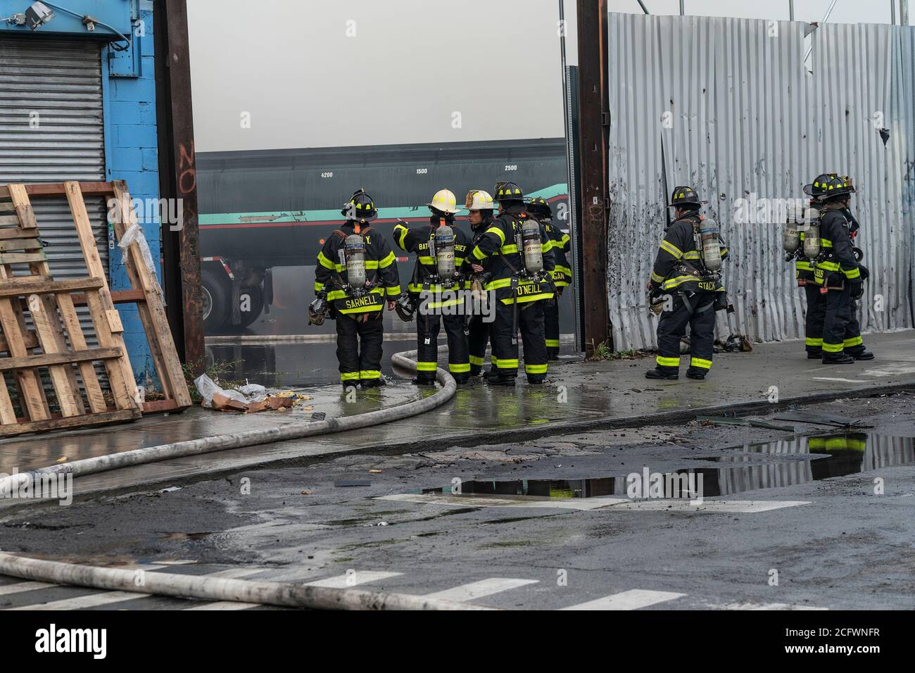 New York, United States. 07th Sep, 2020. Firefighters battle massive ...