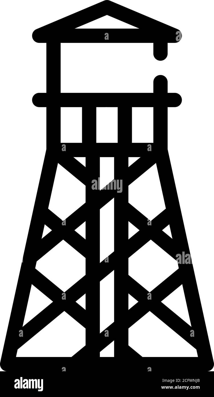water tower line icon vector isolated illustration Stock Vector Image ...