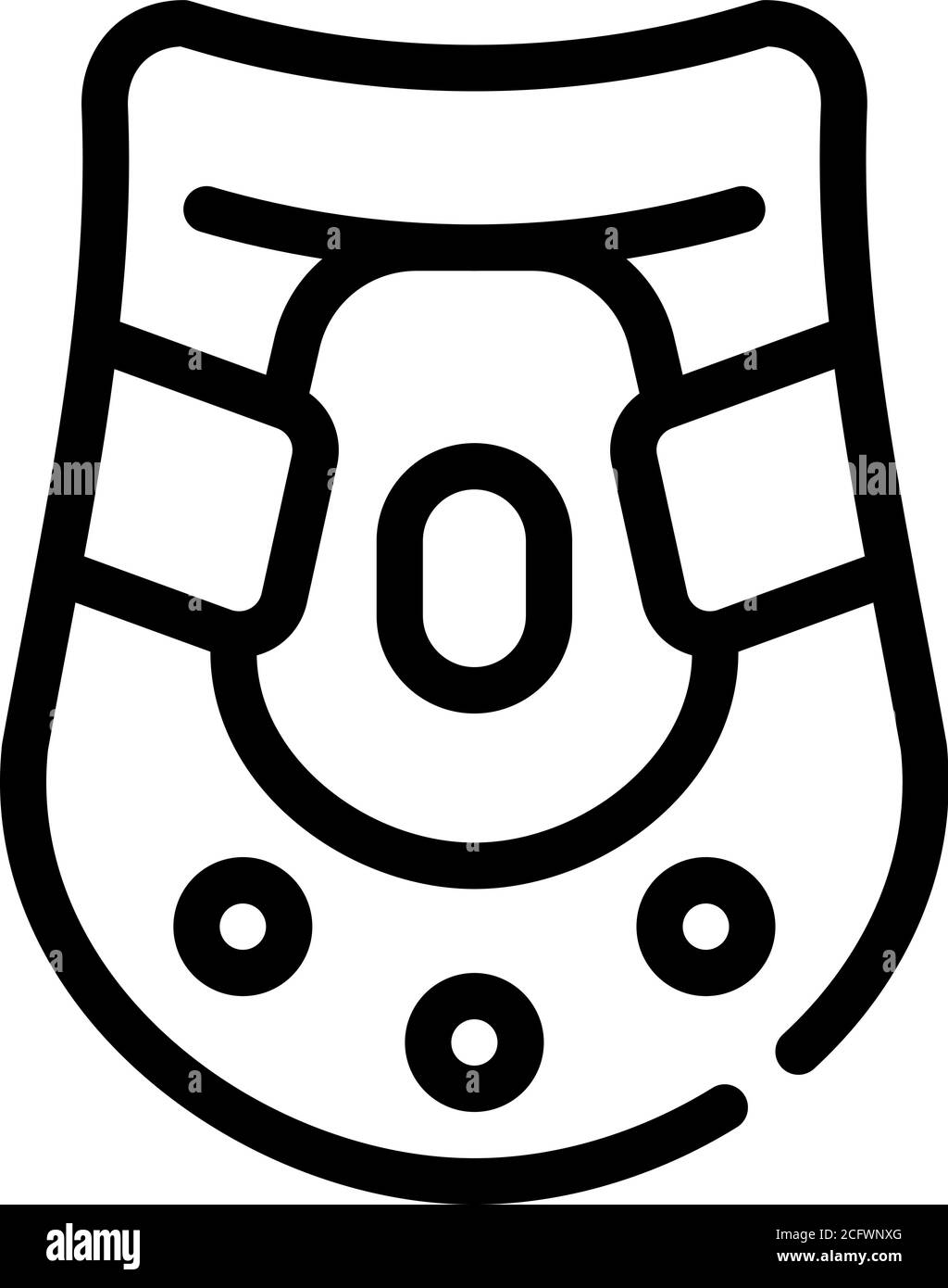neck brace line icon vector isolated illustration Stock Vector Image ...