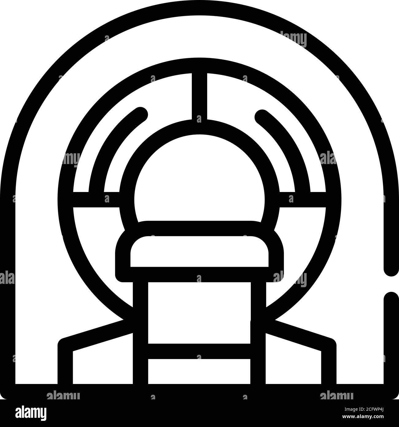 mri hospital equipment line icon vector illustration Stock Vector Image ...
