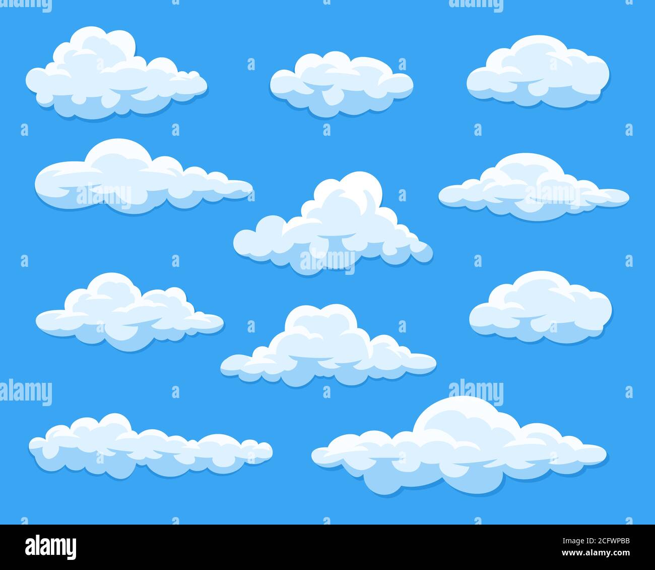 Set of cartoon clouds Stock Vector Image & Art - Alamy
