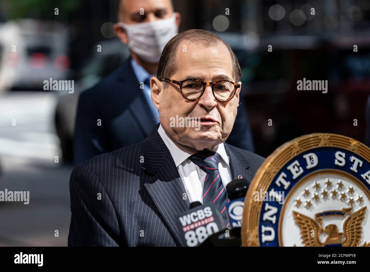 New York, NY - September 7, 2020: Congressman Jerry Nadler speaks at US ...