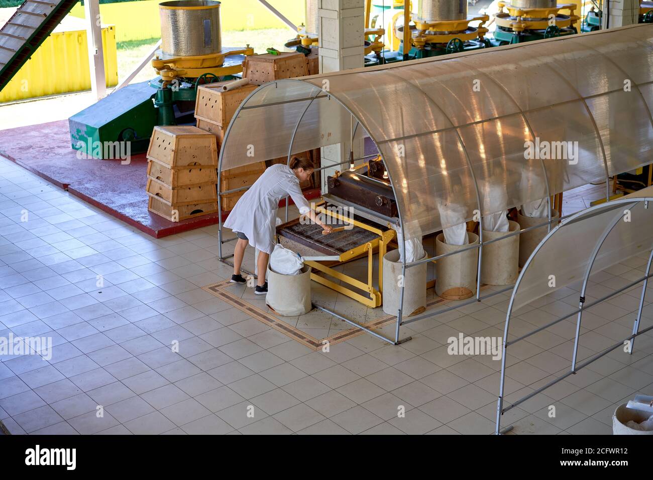 processing of tea in the factory Stock Photo - Alamy