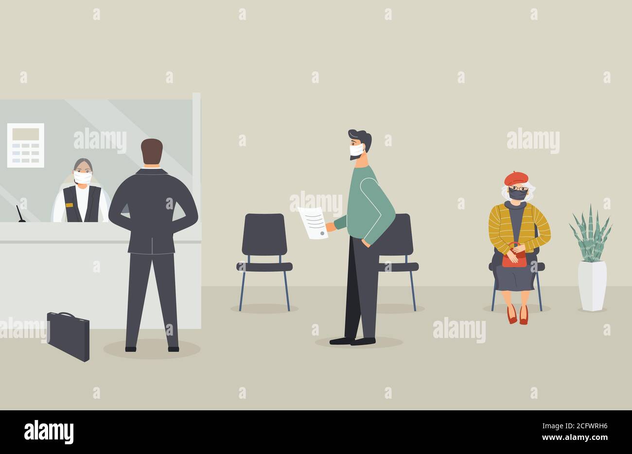 Bank teller counter hi-res stock photography and images - Alamy