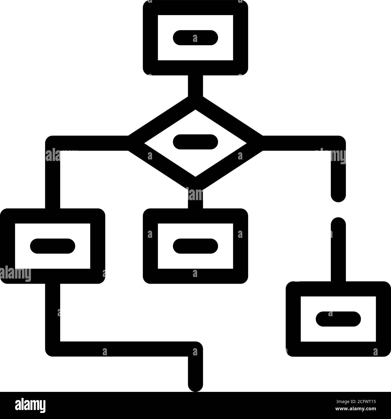 program hierarchy line icon vector isolated illustration Stock Vector ...