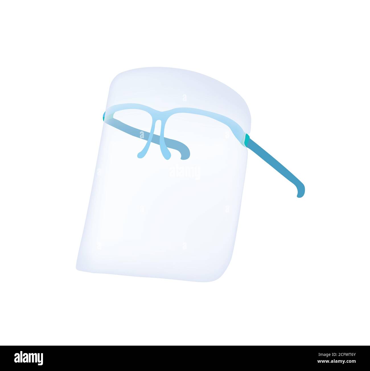 Face cover shield with glasses. vector illustration Stock Vector Image ...