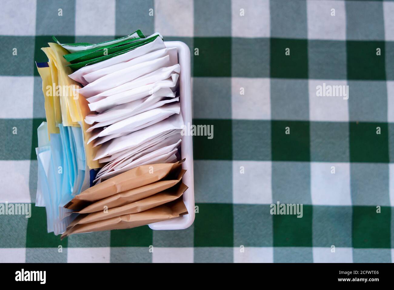 Packets of green tea hi-res stock photography and images - Alamy