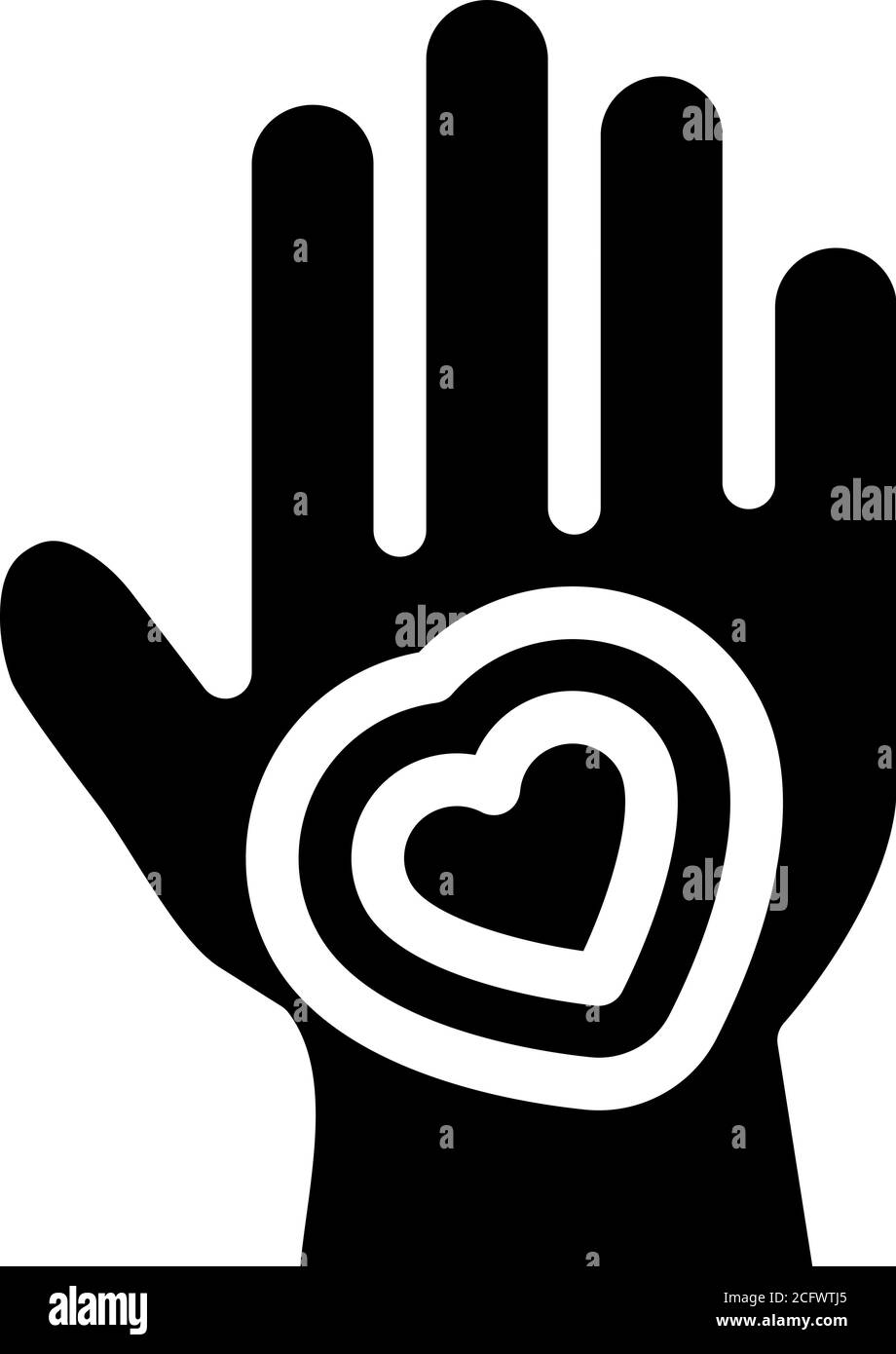 healthy hand skin glyph icon vector illustration Stock Vector Image ...