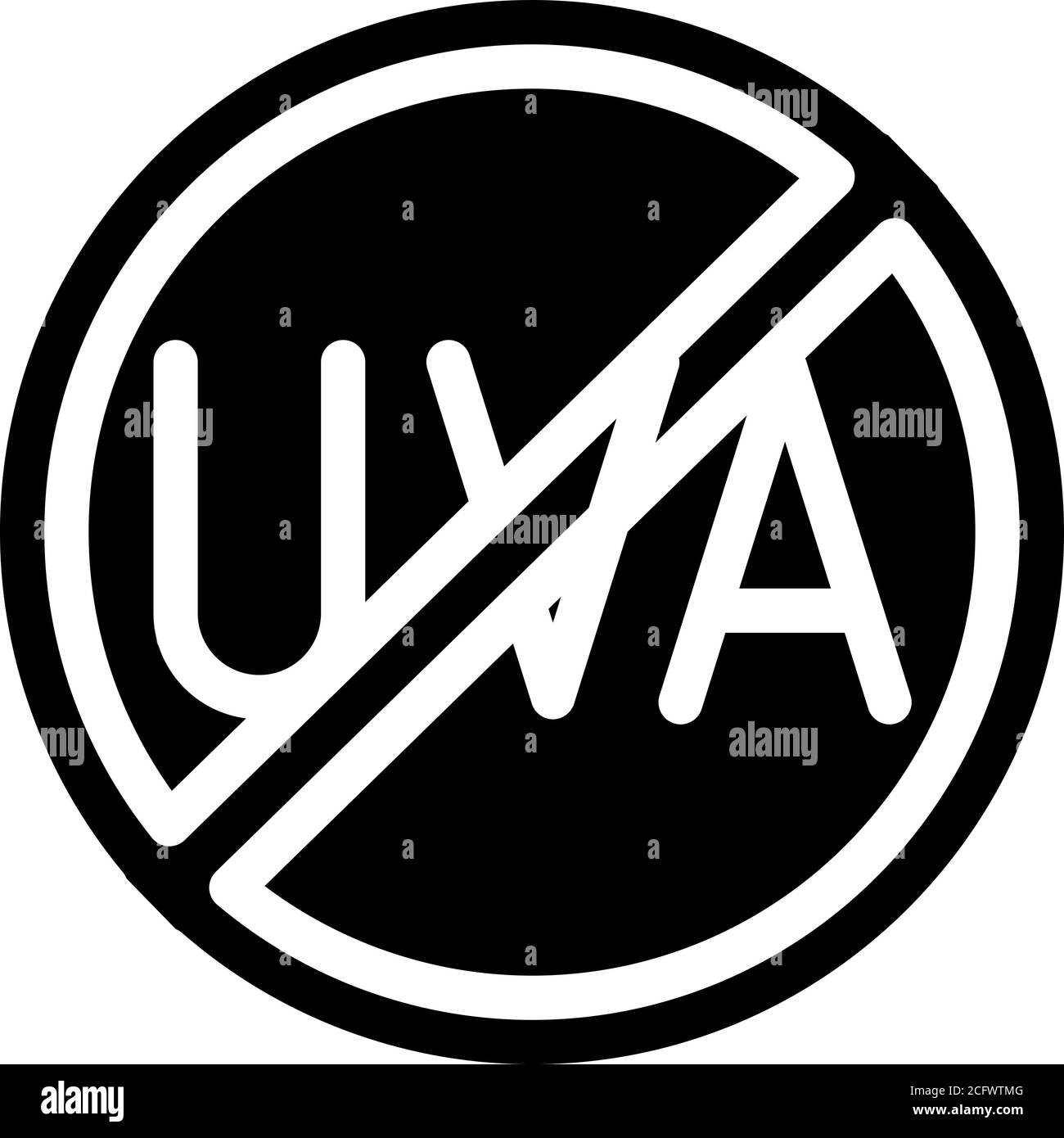 uva crossed out mark glyph icon vector illustration Stock Vector Image ...