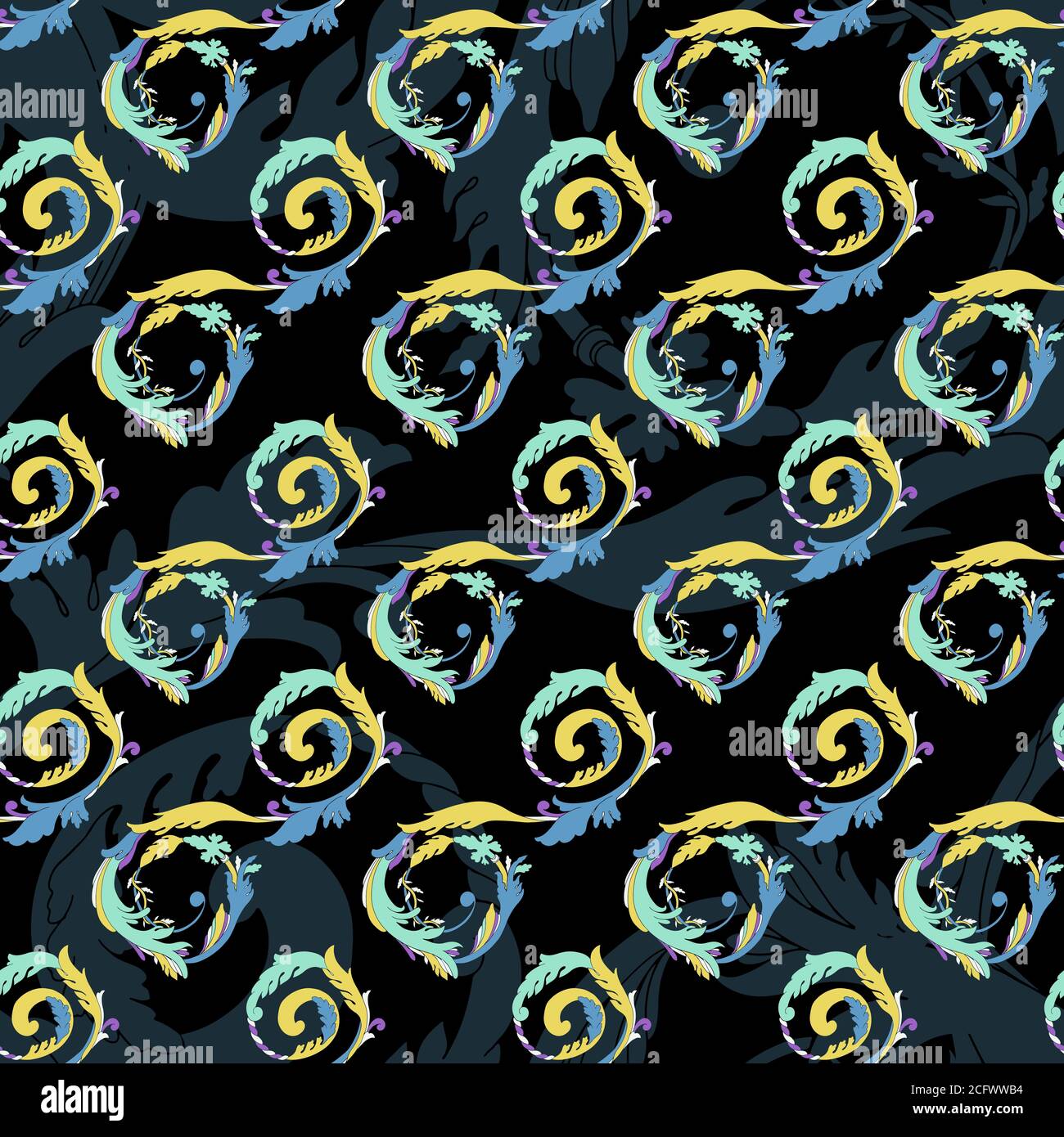 Seamless pattern nature vintage style.Floral classic ornament.Design ...