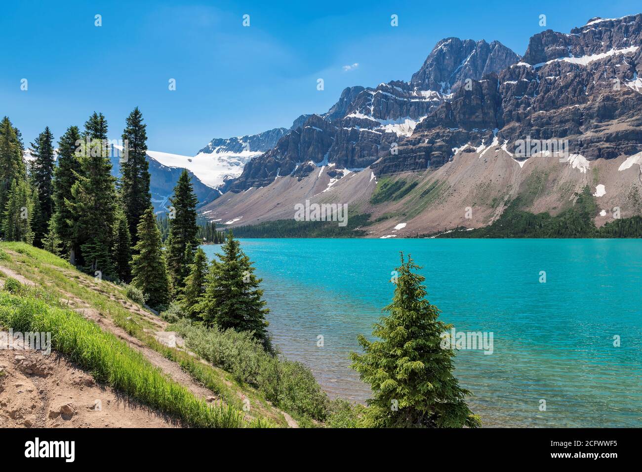 Bow Lake in Banff National Park, Canada Stock Photo - Alamy