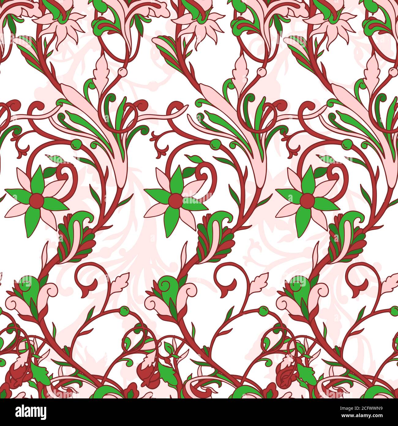 Seamless pattern nature vintage style.Floral classic ornament.Design ...