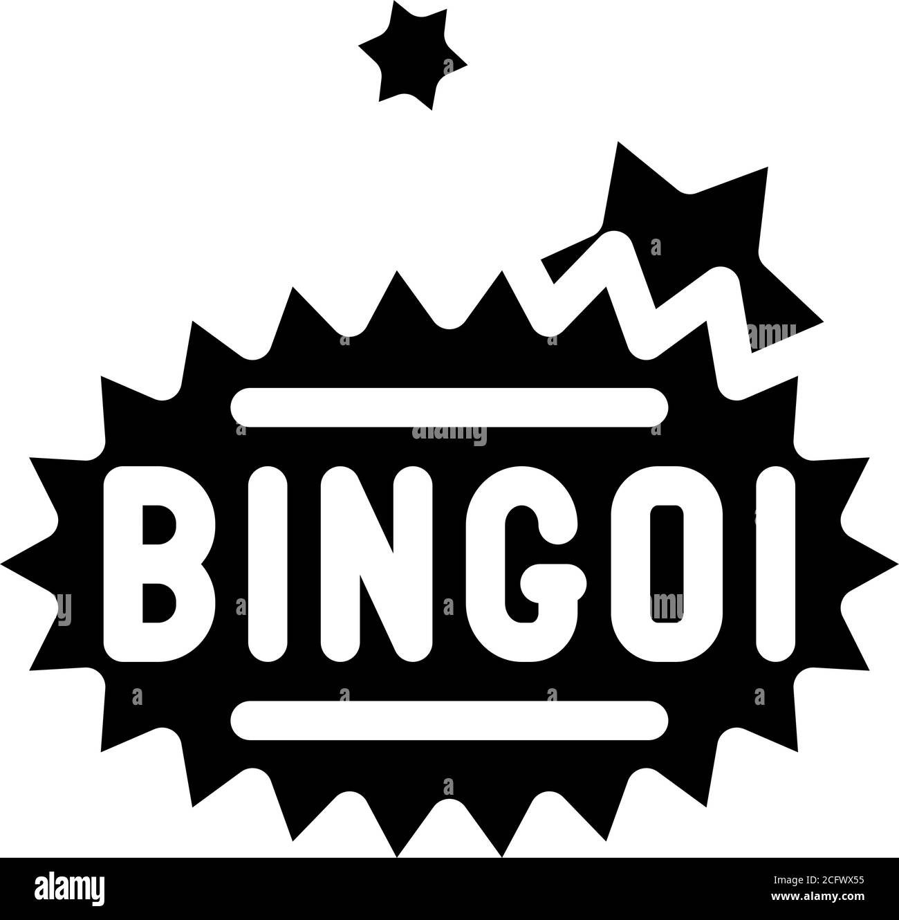 bingo game glyph icon vector isolated illustration Stock Vector Image ...