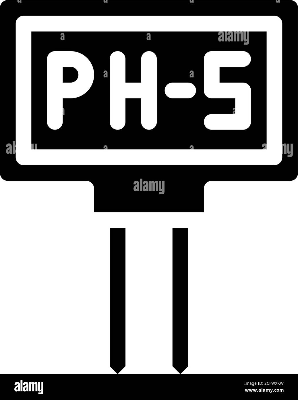 ph meter measuring equipment glyph icon vector illustration Stock ...