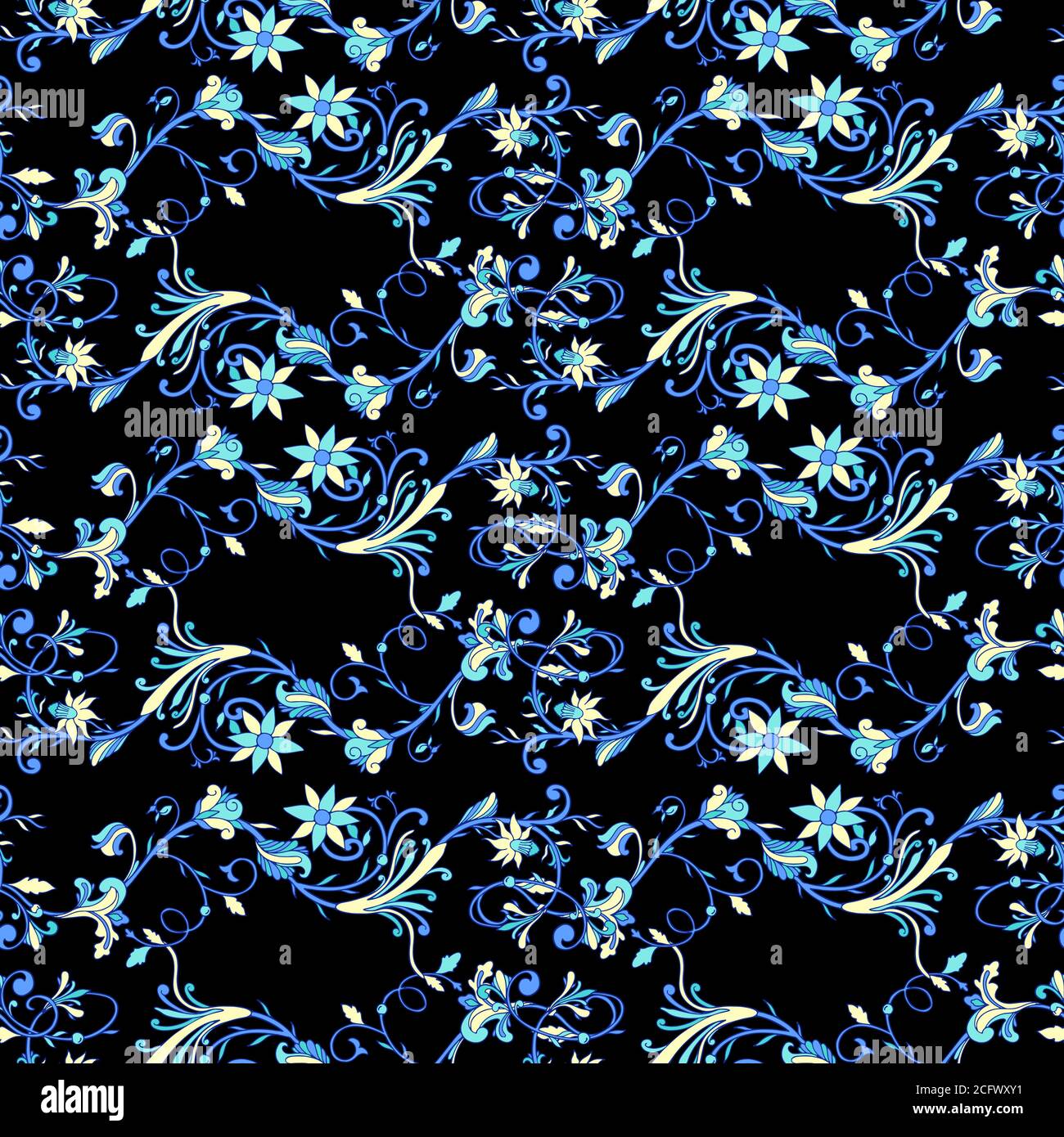 Seamless pattern nature vintage style.Floral classic ornament.Design ...