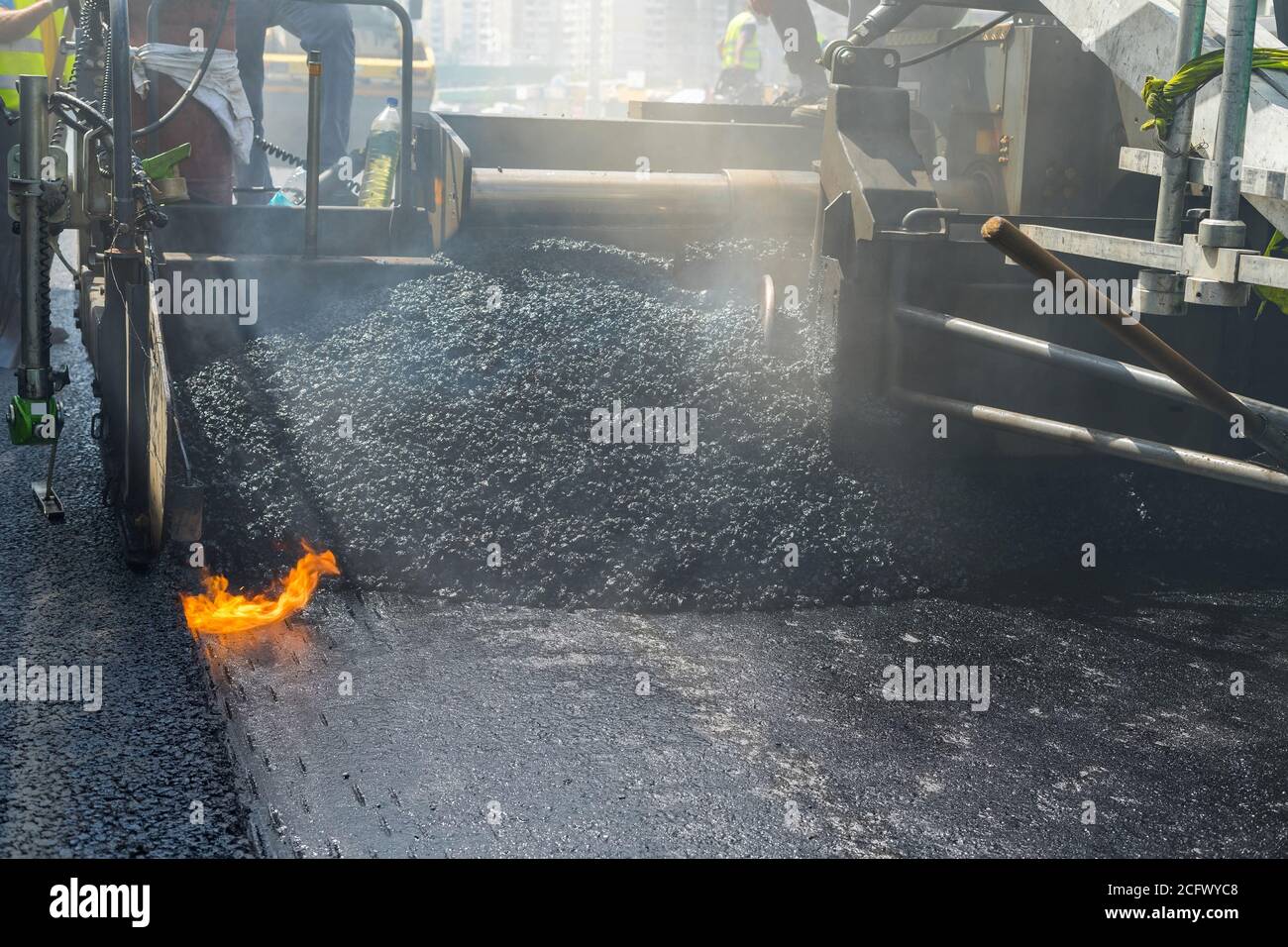 Hot bitumen road flame hi-res stock photography and images - Alamy