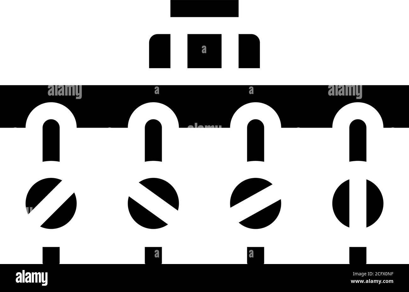 irrigation pipeline system glyph icon vector illustration Stock Vector ...