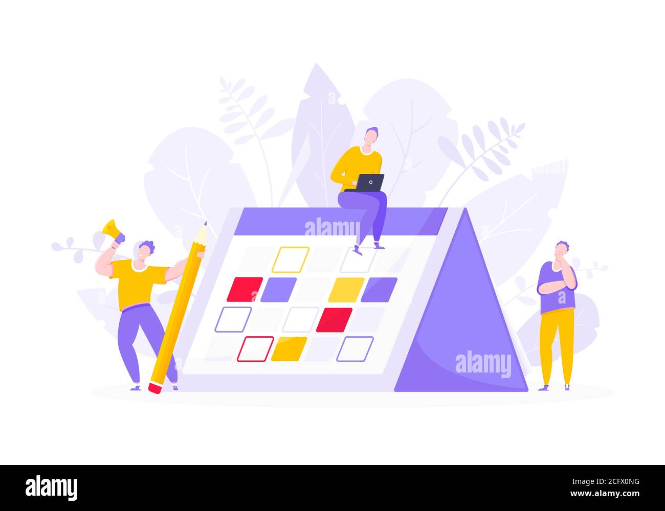 Calendar planning schedule business concept vector illustration Stock ...