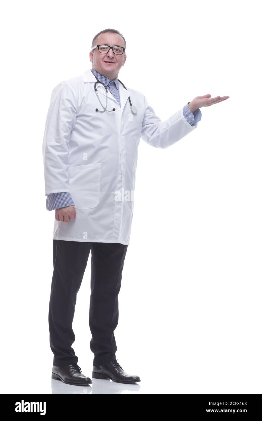 Doctor stethoscope in hand copy Cut Out Stock Images & Pictures - Alamy