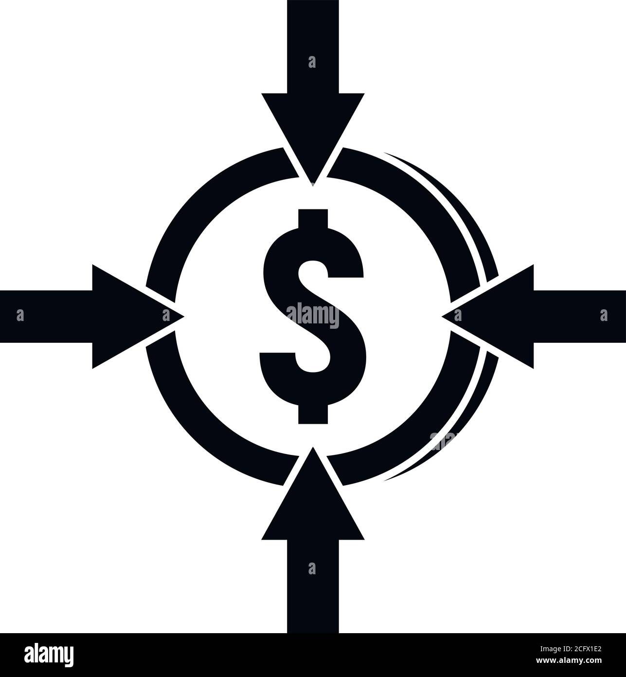 Crowdfunding money convert icon. Simple illustration of crowdfunding ...