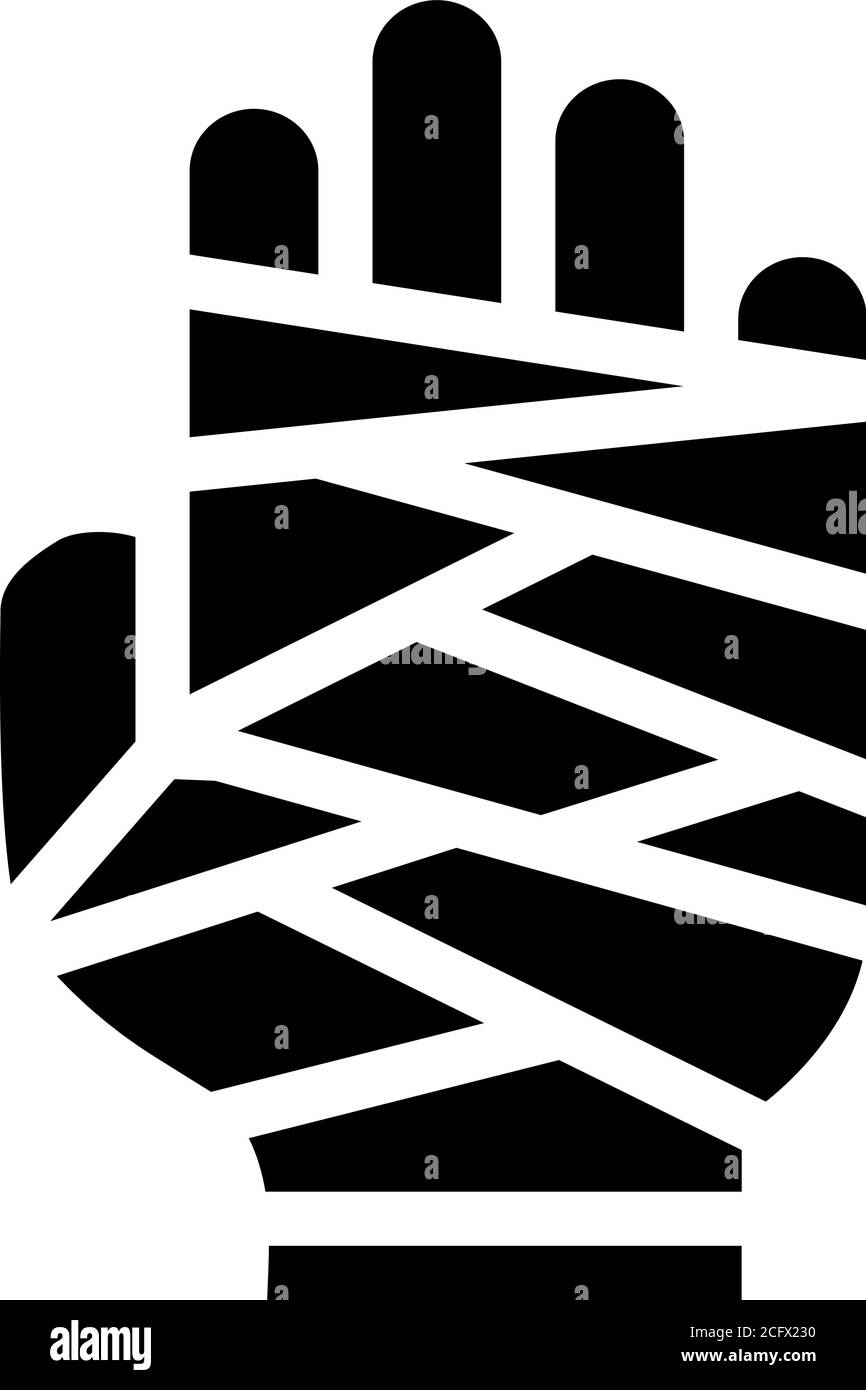 dandaged arm glyph icon vector isolated illustration Stock Vector Image ...