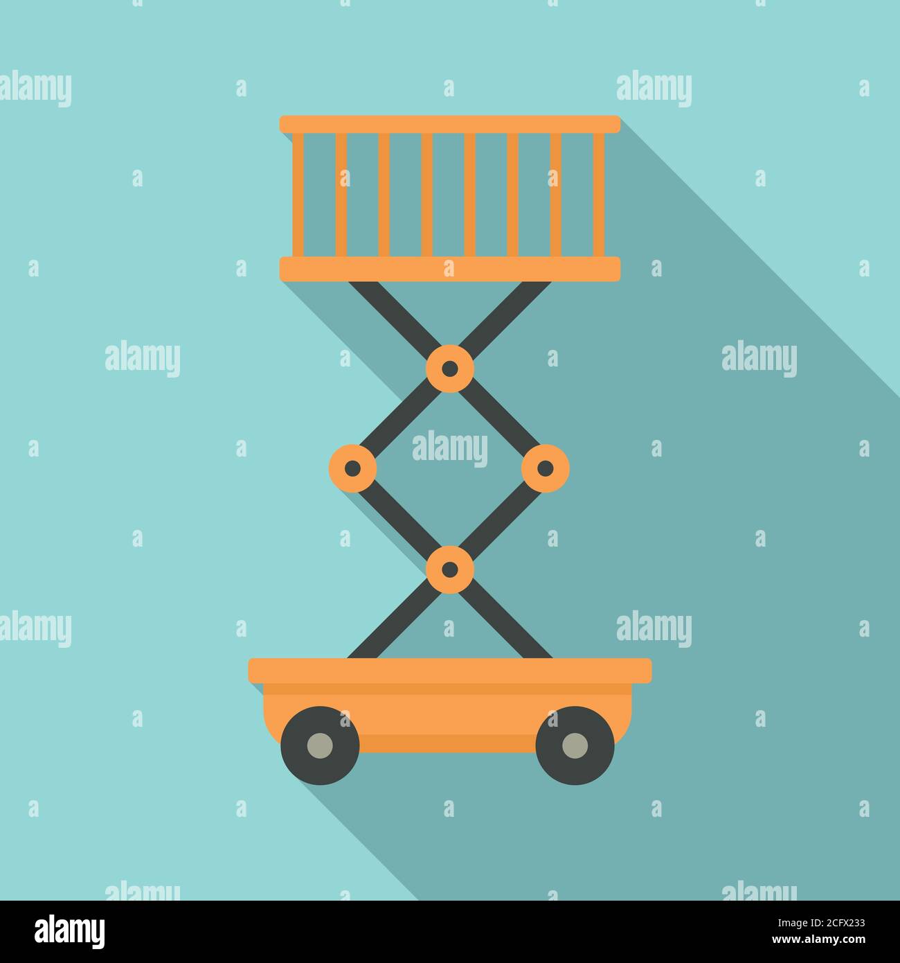 Aircraft repair lift stand icon. Flat illustration of aircraft repair ...