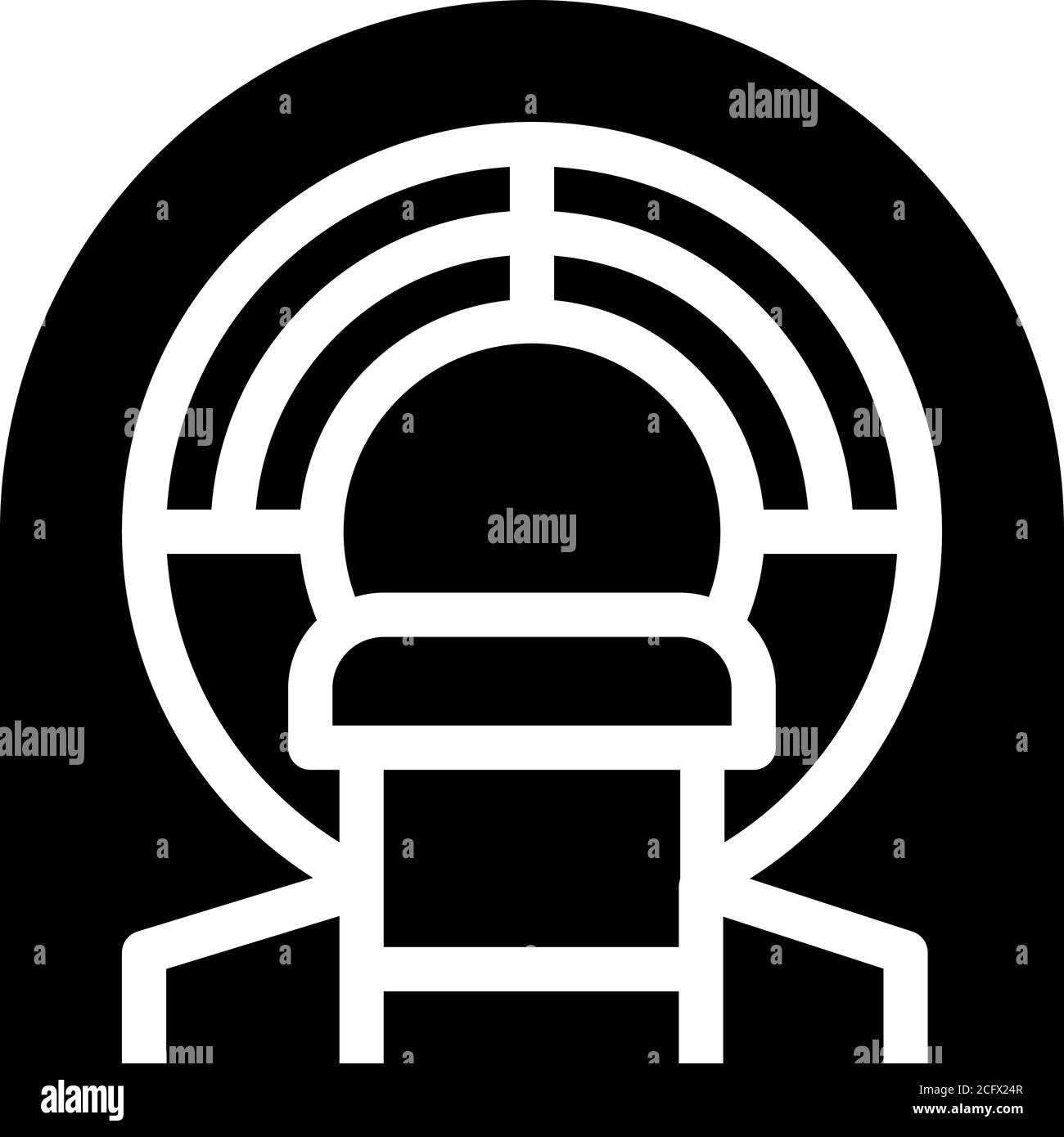 mri hospital equipment glyph icon vector illustration Stock Vector ...