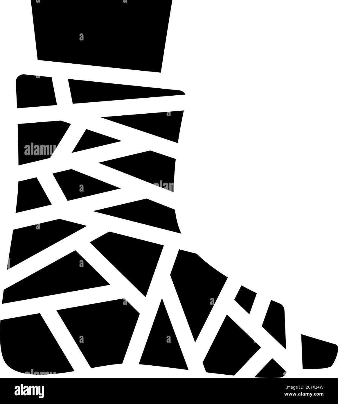bandaged ankle glyph icon vector isolated illustration Stock Vector ...