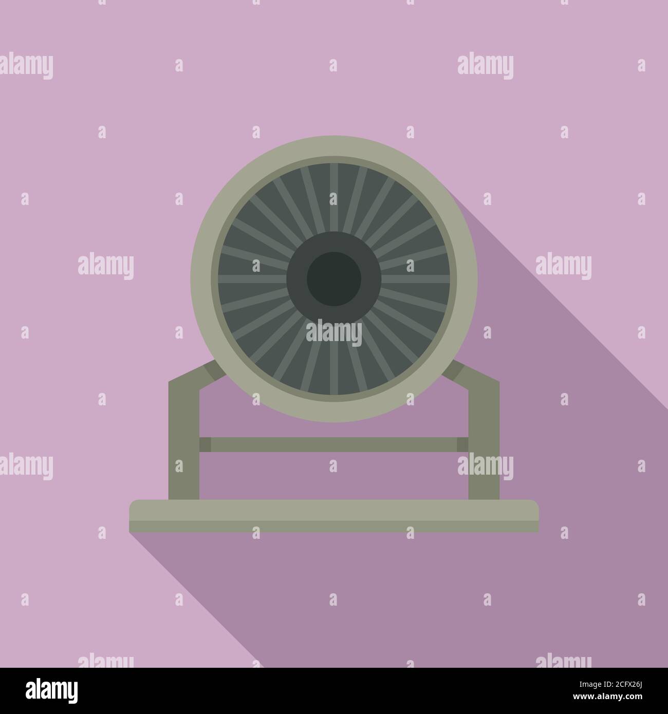 Aircraft repair turbine icon. Flat illustration of aircraft repair ...