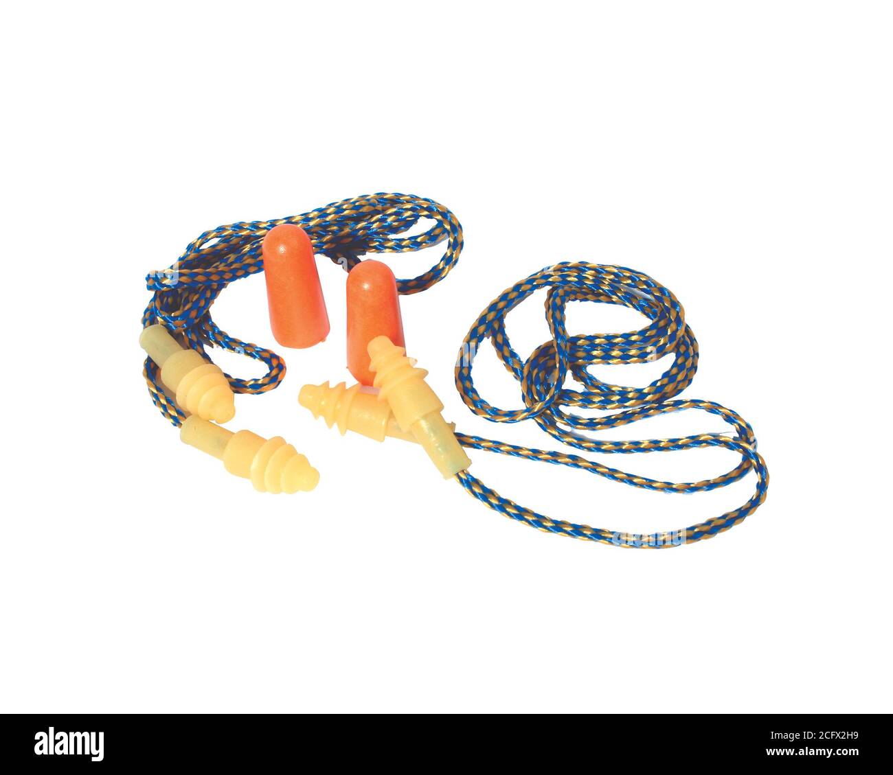 Safety ear plug isolated on white background Stock Photo - Alamy