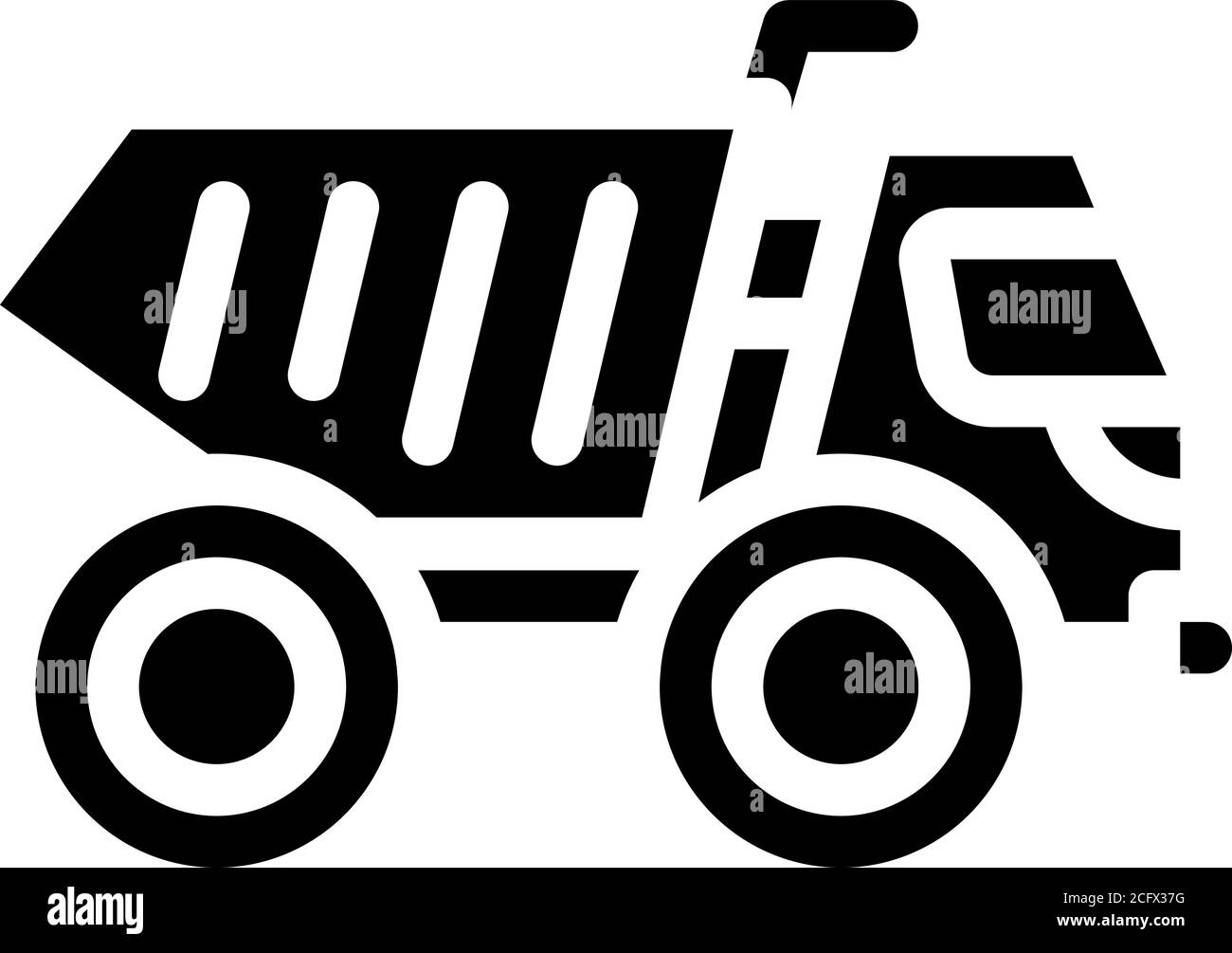 articulated dumper glyph icon vector isolated illustration Stock Vector ...