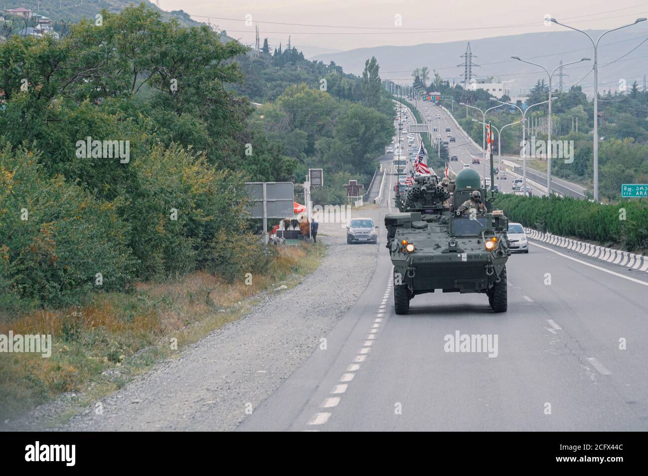 A U.S. Army Stryker vehicle, assigned to the 4th Squadron, 2d Cavalry ...