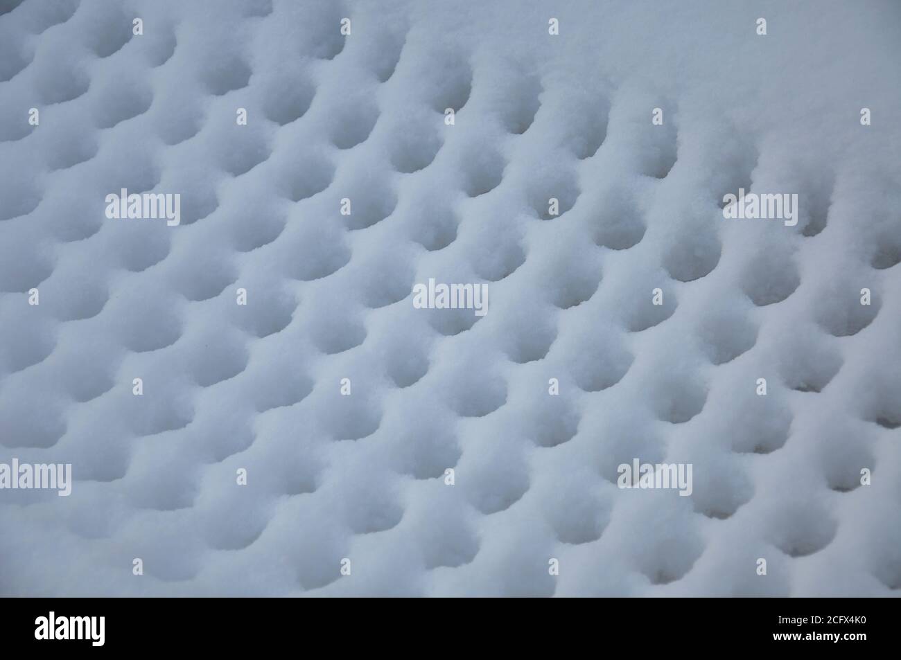The snow-covered grid formed an abstract pattern Stock Photo - Alamy