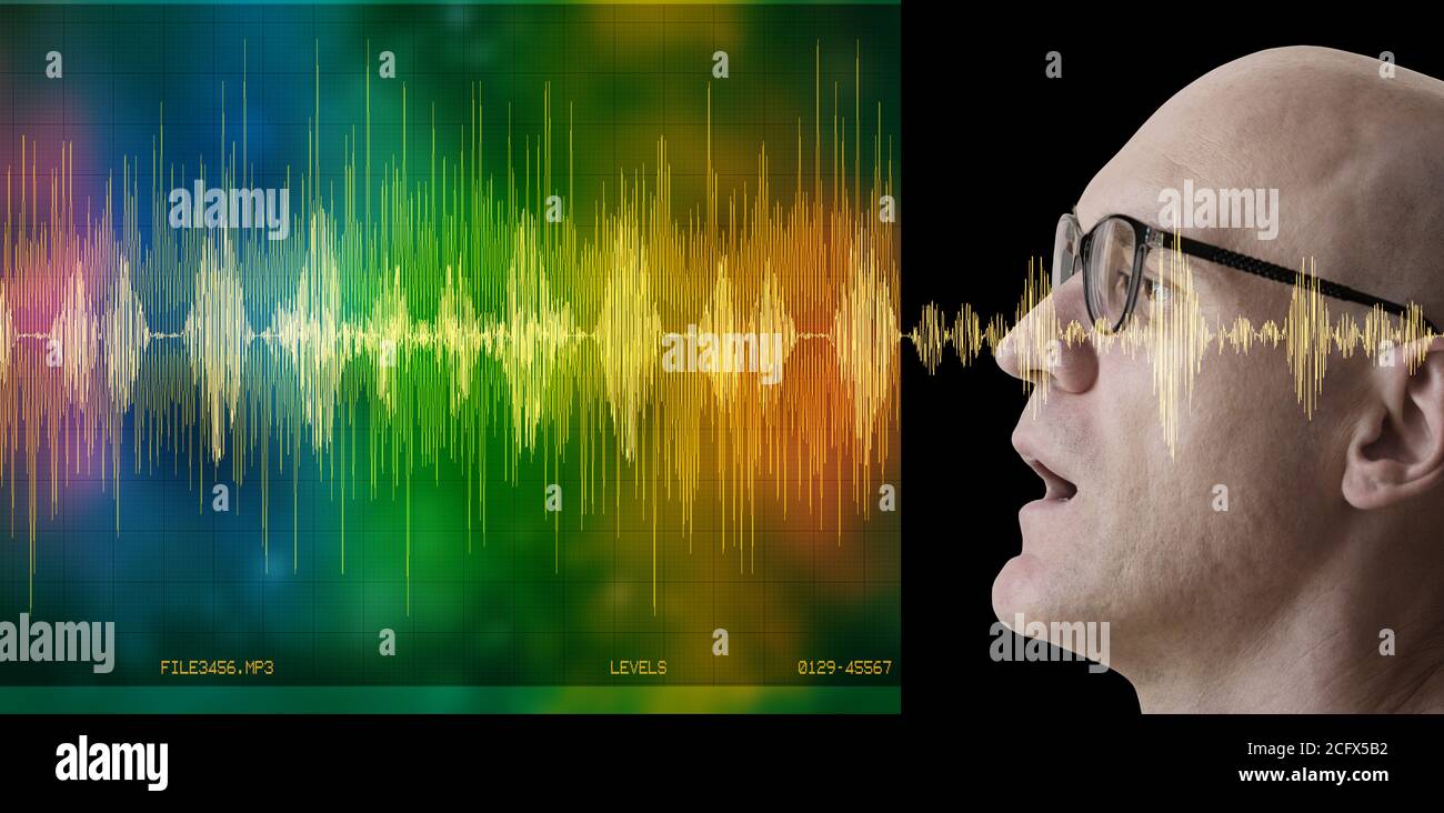 Waveform voice hi-res stock photography and images - Alamy