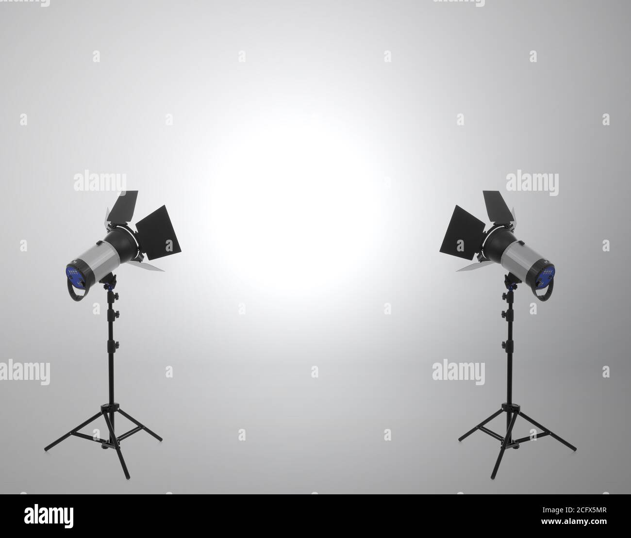 Studio lights on white background Stock Photo - Alamy