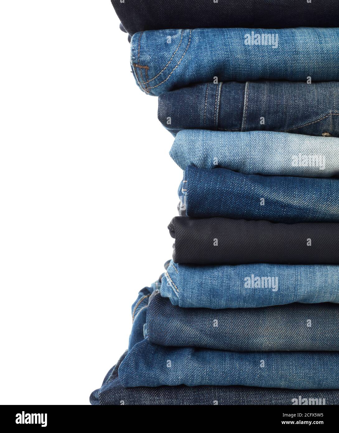 Pile jeans cut out hi-res stock photography and images - Alamy
