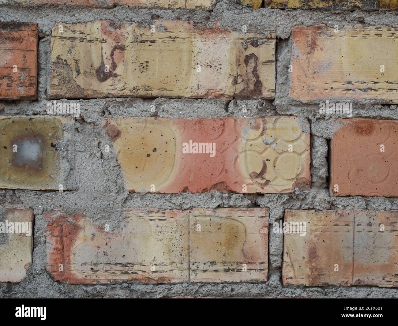 Old brickwork close-up. Brick background. Screensaver, template Stock ...
