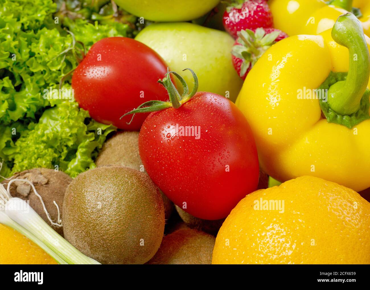Fruits and vegetables close-up Stock Photo - Alamy
