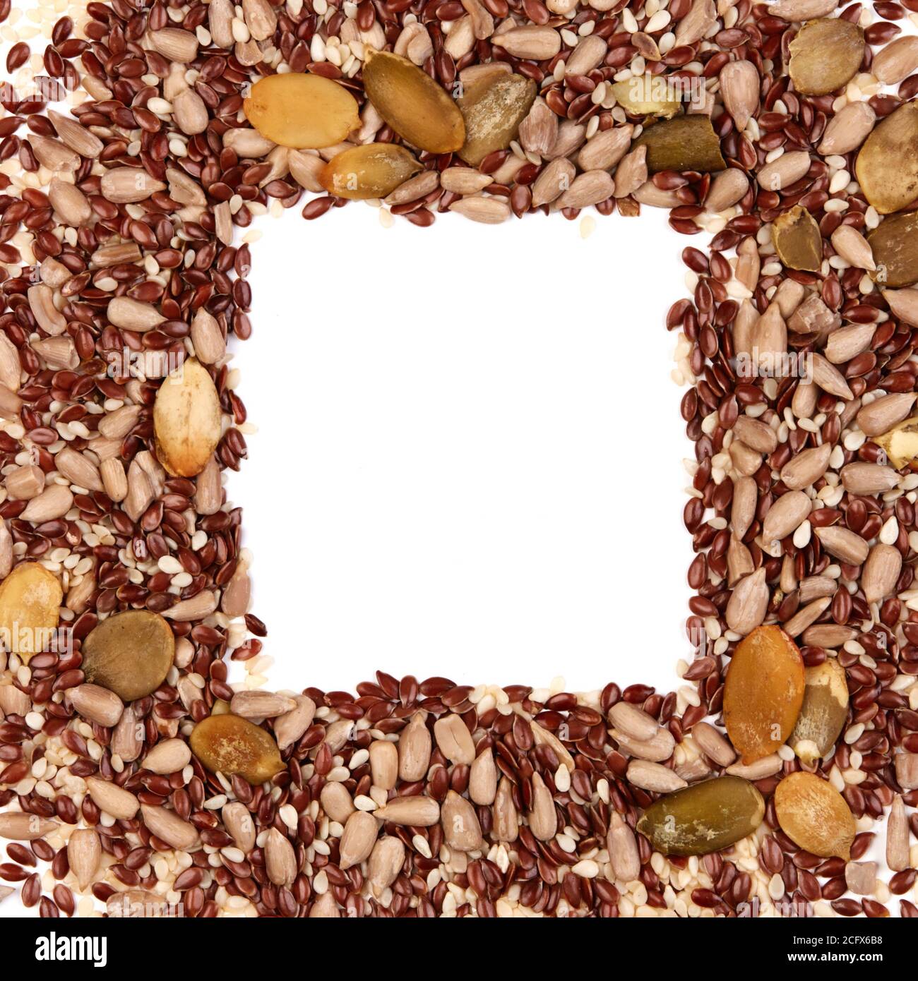 Seeds frame isolated Stock Photo - Alamy