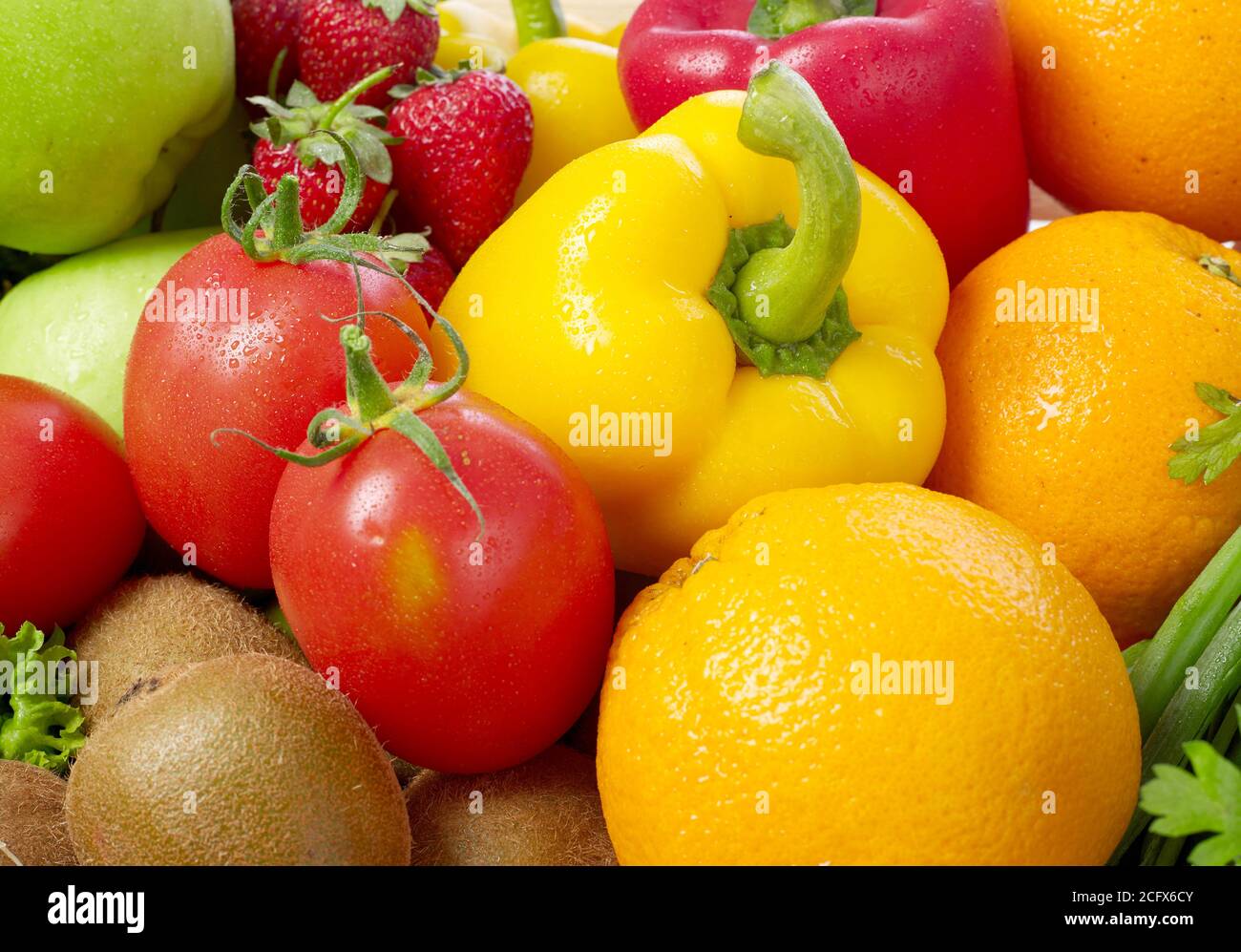 Fruits and vegetables close-up Stock Photo - Alamy
