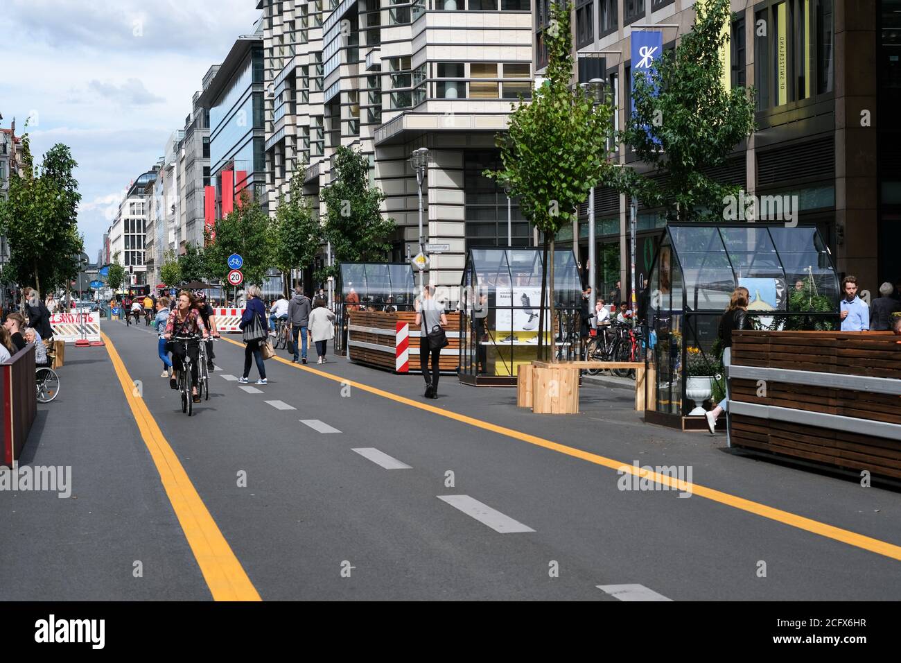 Berlin, Germany. 01st Sep, 2020. On the newly established car-free ...