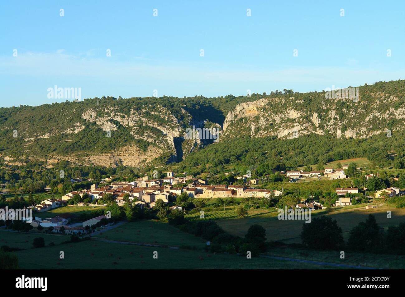 Small village of Quinson Stock Photo - Alamy