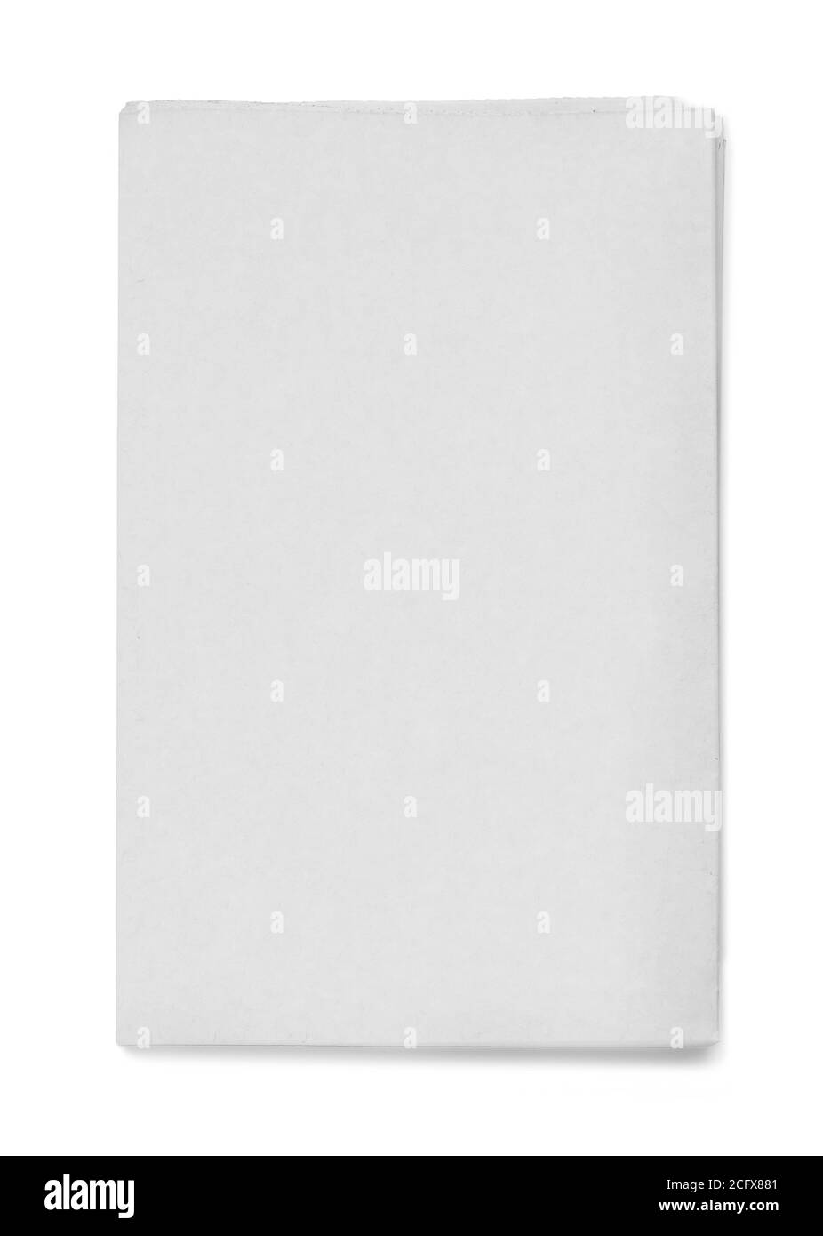 Blank grey newspaper on white background Stock Photo - Alamy