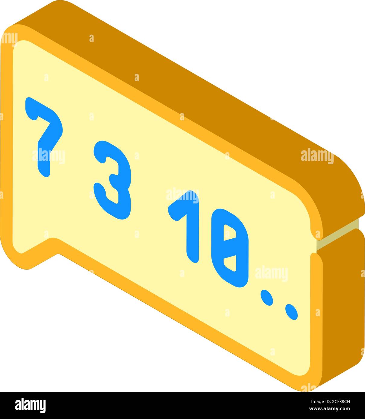 talking numbers isometric icon vector isolated illustration Stock ...