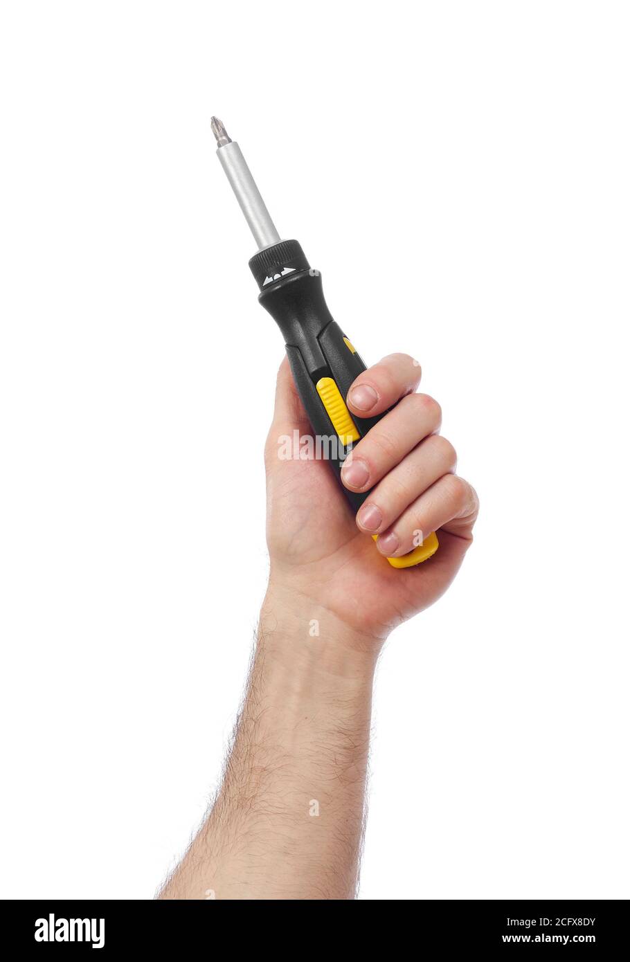 Hand with screwdriver Stock Photo - Alamy